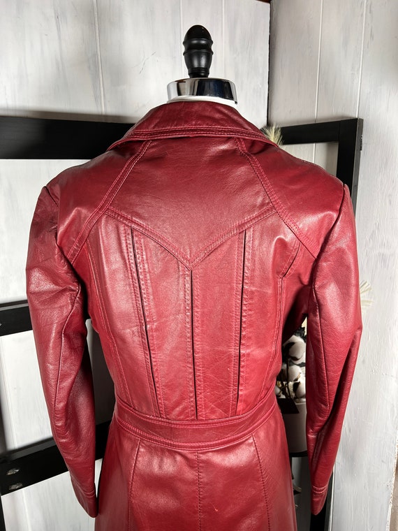 Vtg Learsi Uruguay 70s Leather Trench, Full Fur Zip R… - Gem