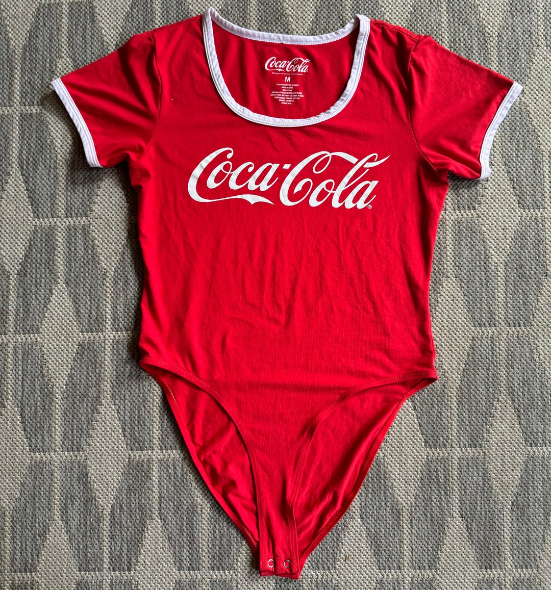 Coca-cola Brand Red/white Bodysuit, Size Medium, Just Americana Awesome ...