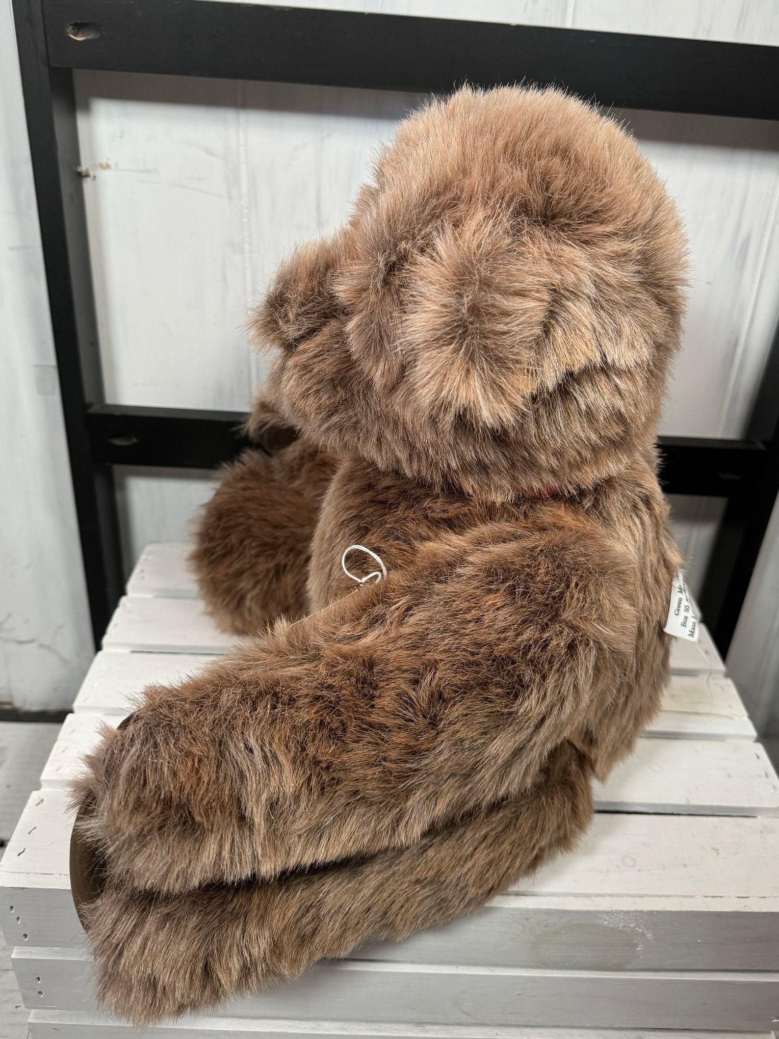 Retro Green Mountain VT 20" Jointed Plush "andrew" Fluffy Teddy Bear ...