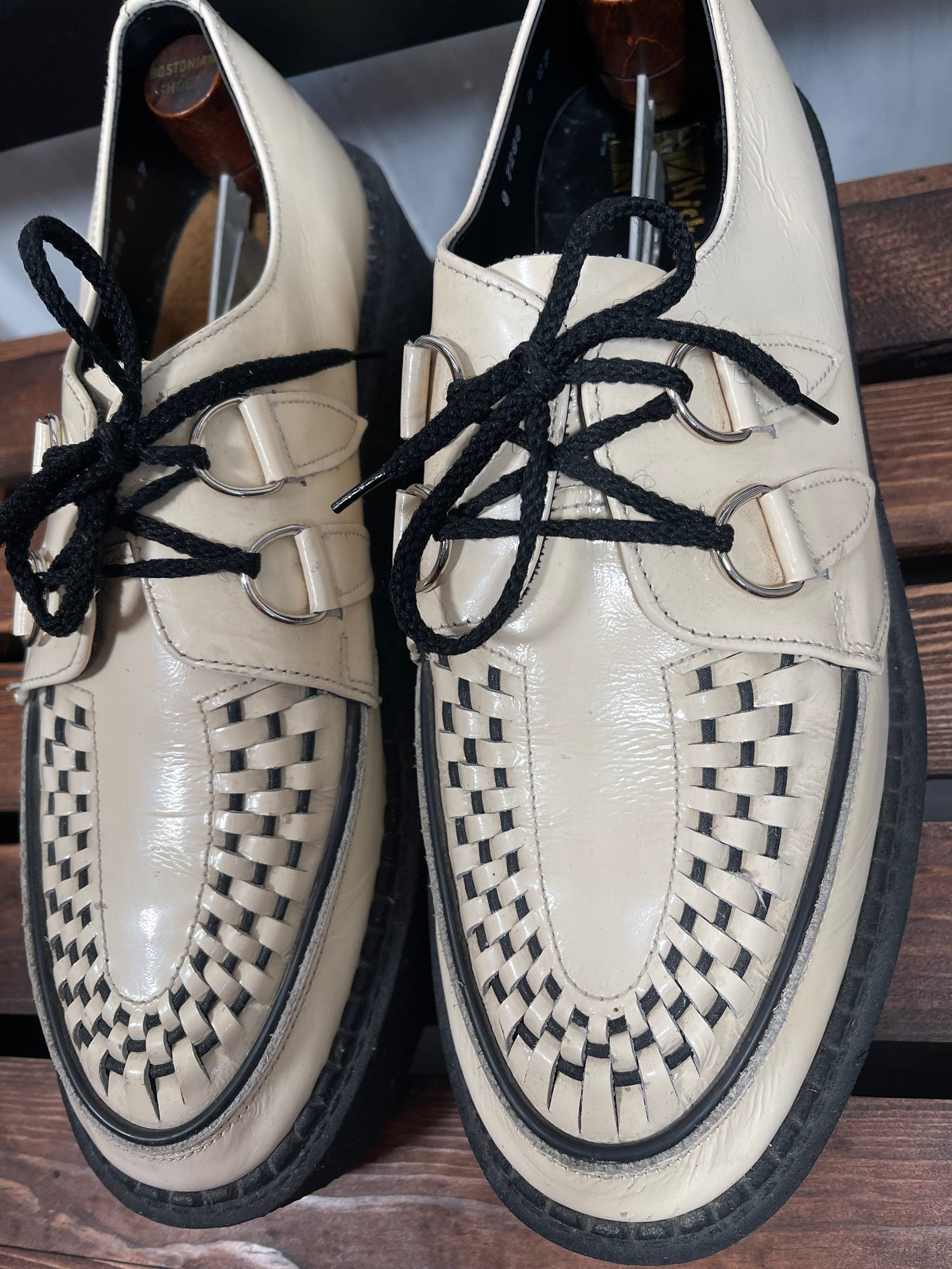 Vtg 90s KICKASS FOOTGEAR Patent Leather Creepers, Super Rare & Handmade ...