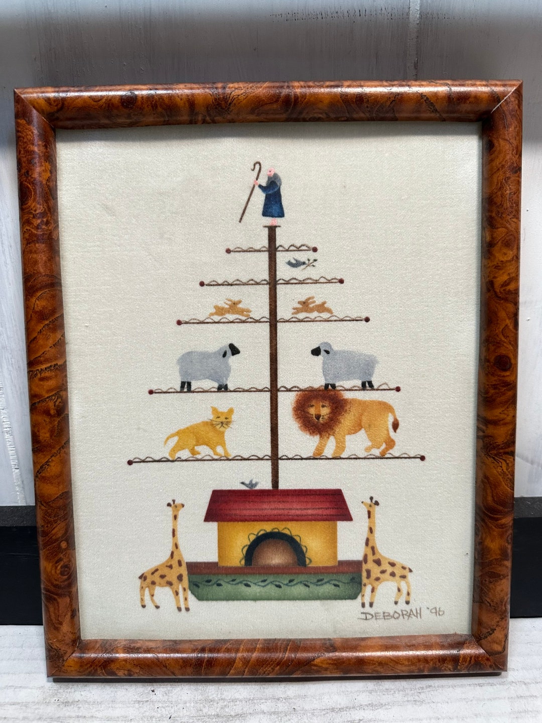Deborah’s Collection Theorem Painting BURLED WALNUT Frame, Noah’s Arc ...