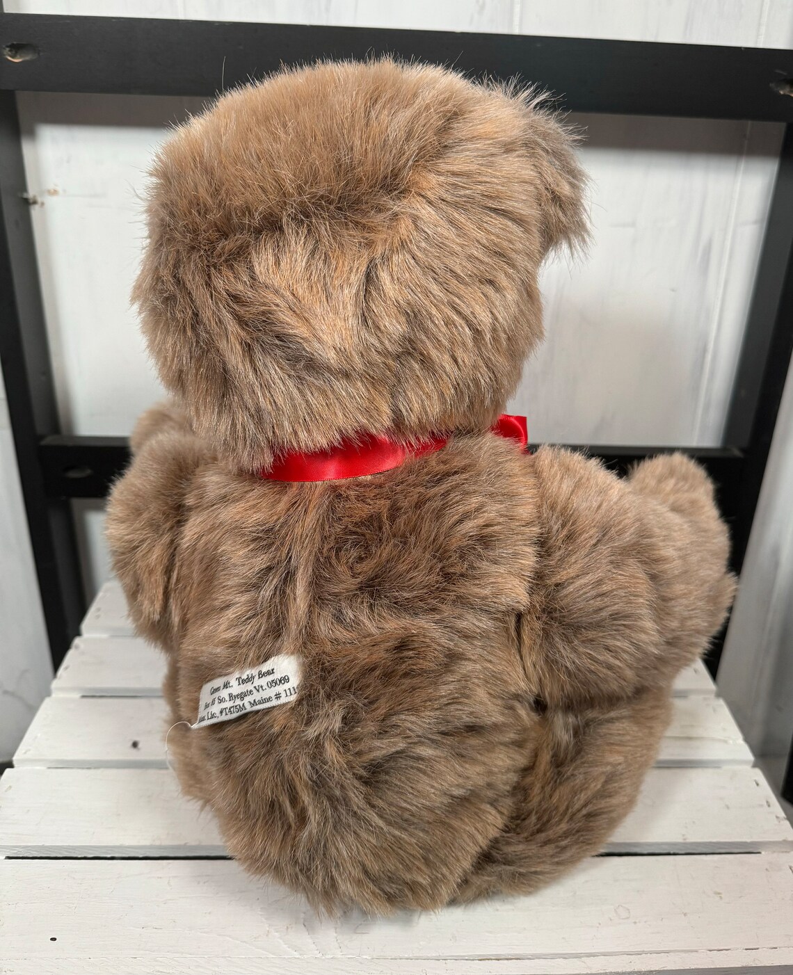 Retro Green Mountain VT 20" Jointed Plush "andrew" Fluffy Teddy Bear ...