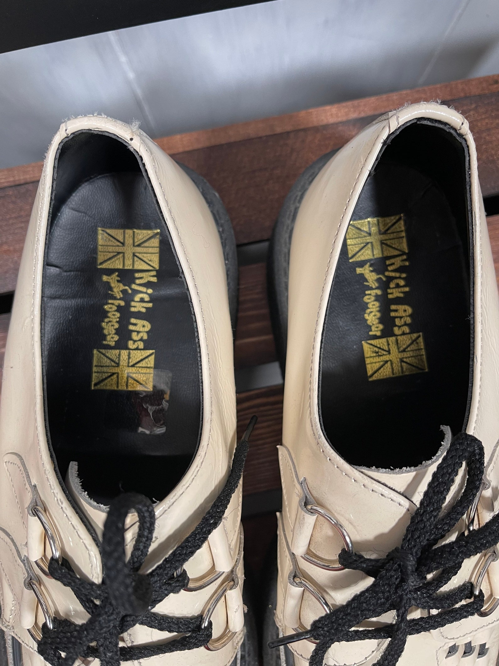 Vtg 90s KICKASS FOOTGEAR Patent Leather Creepers, Super Rare & Handmade ...