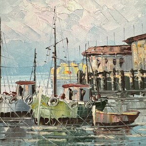 W. Jones Original Painting on Canvas Framed, 9.5x7.5 Lovely Nautical ...