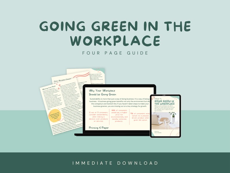 Guide to Going Green in the Workplace / Eco-friendly Business - Etsy