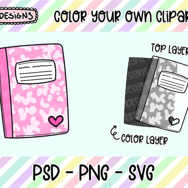 Composition Notebook Clipart - Etsy