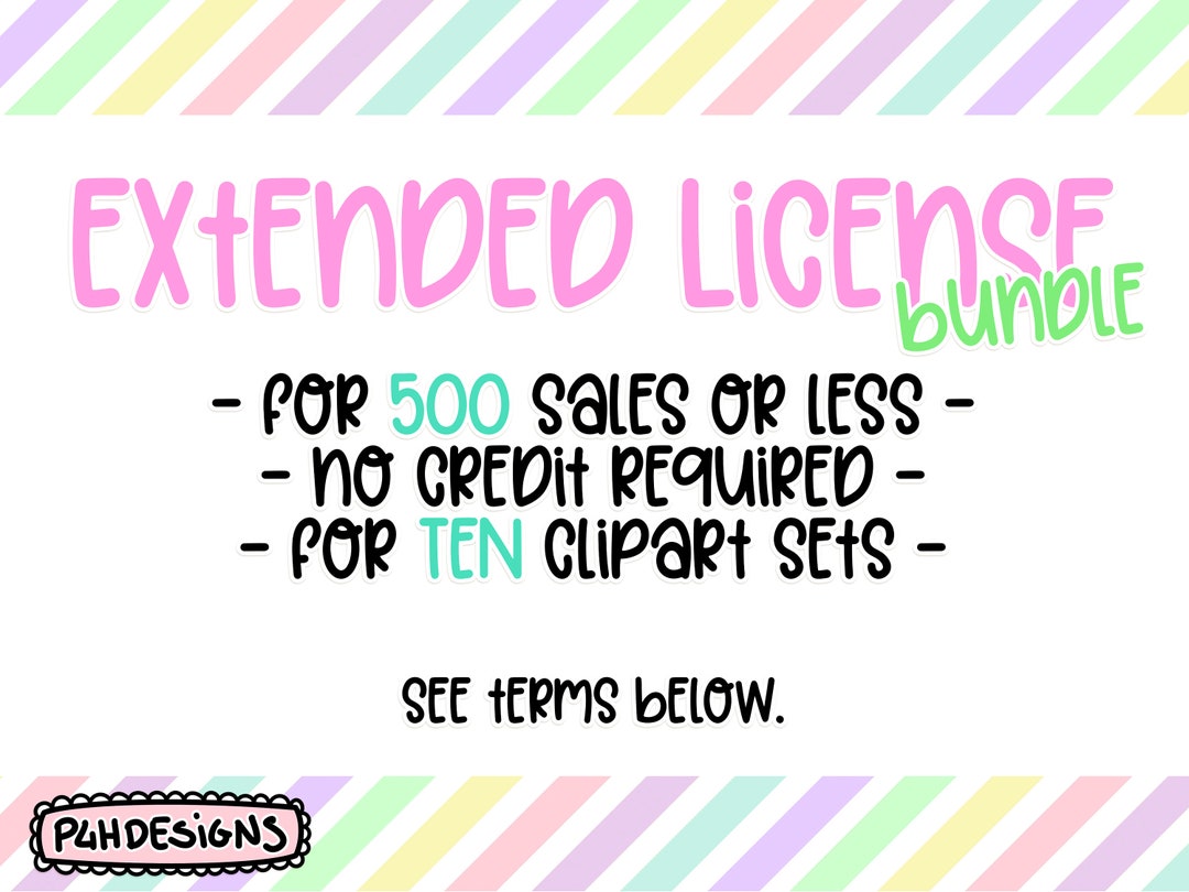 Extended Commercial Use License - for TEN Sets of Clip Art - Must Be ...