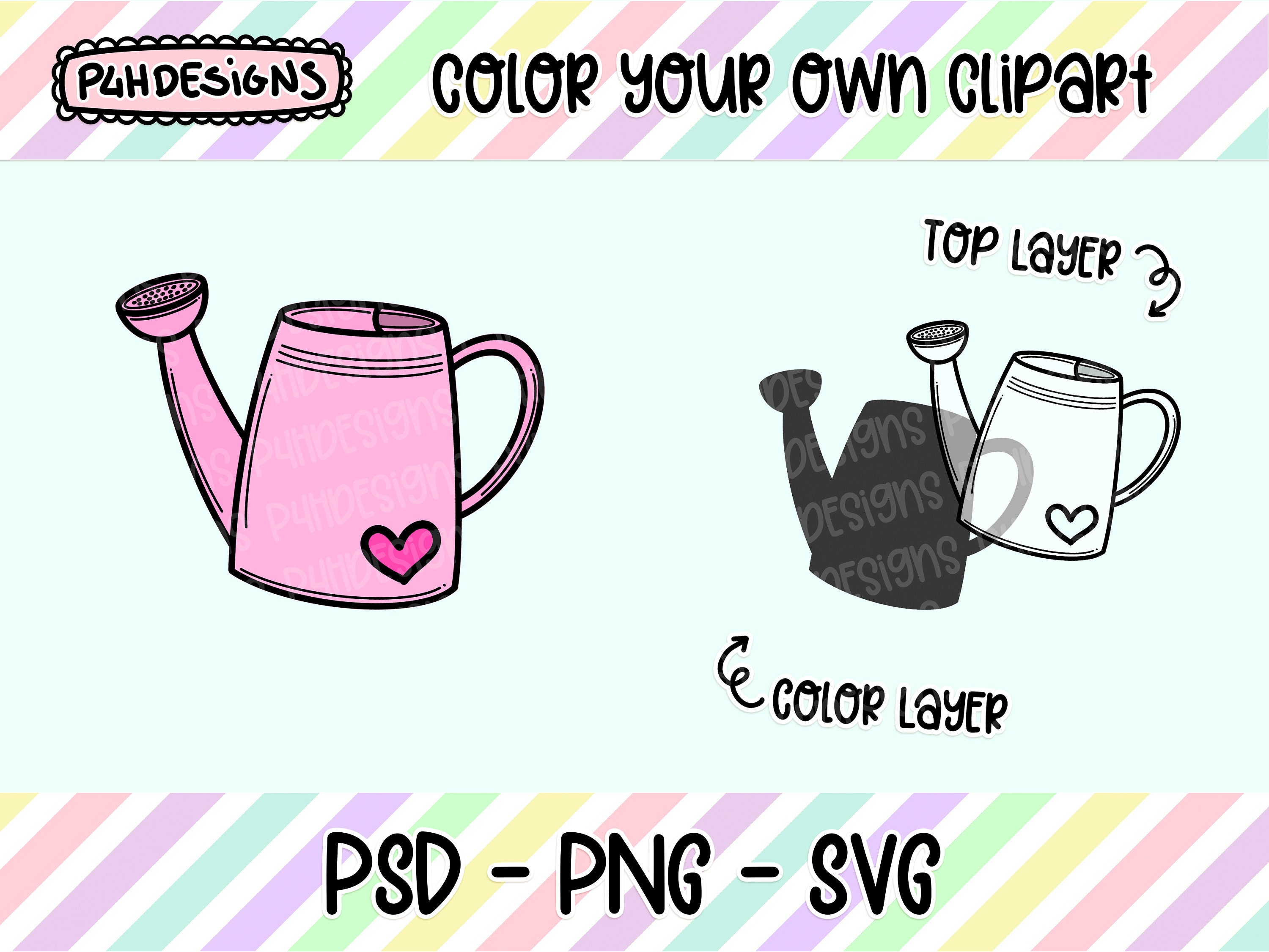 Cute Watering Can Clip Art