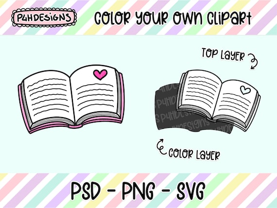 Open Book Clip Art Color