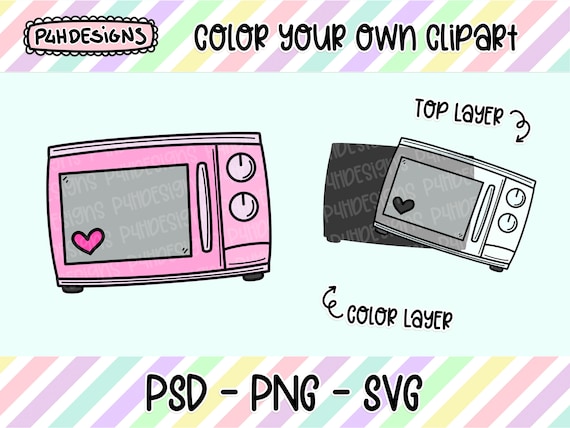 Cute Microwave Clipart