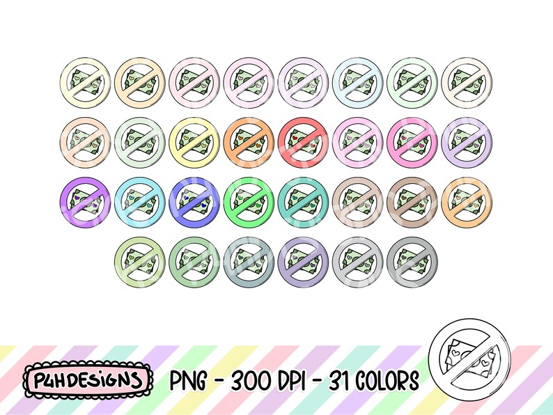 No Spend Clipart, Doodle Clipart, Multicolor, Commercial Use, Hand ...