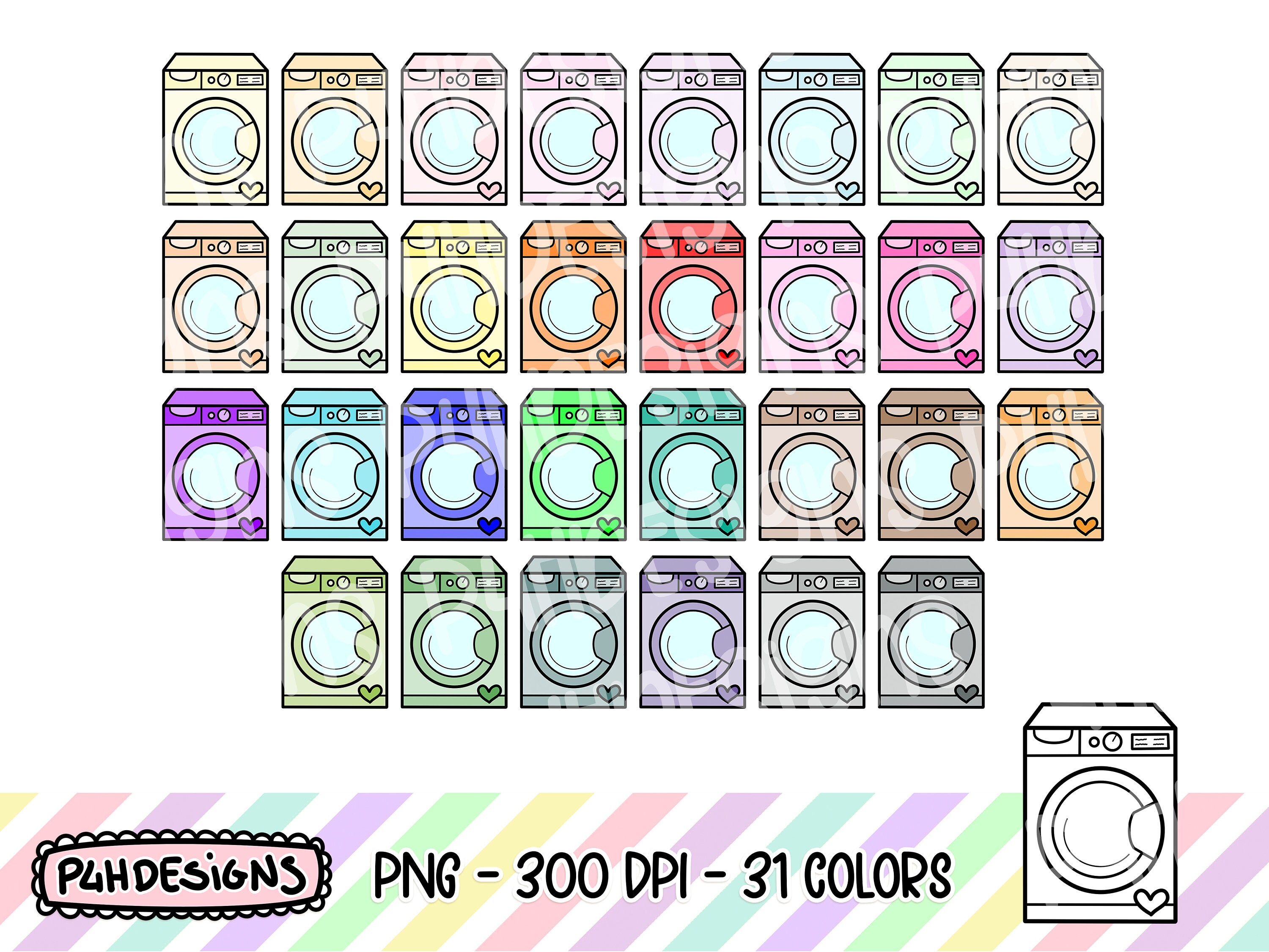 Cute Washing Machine Clipart