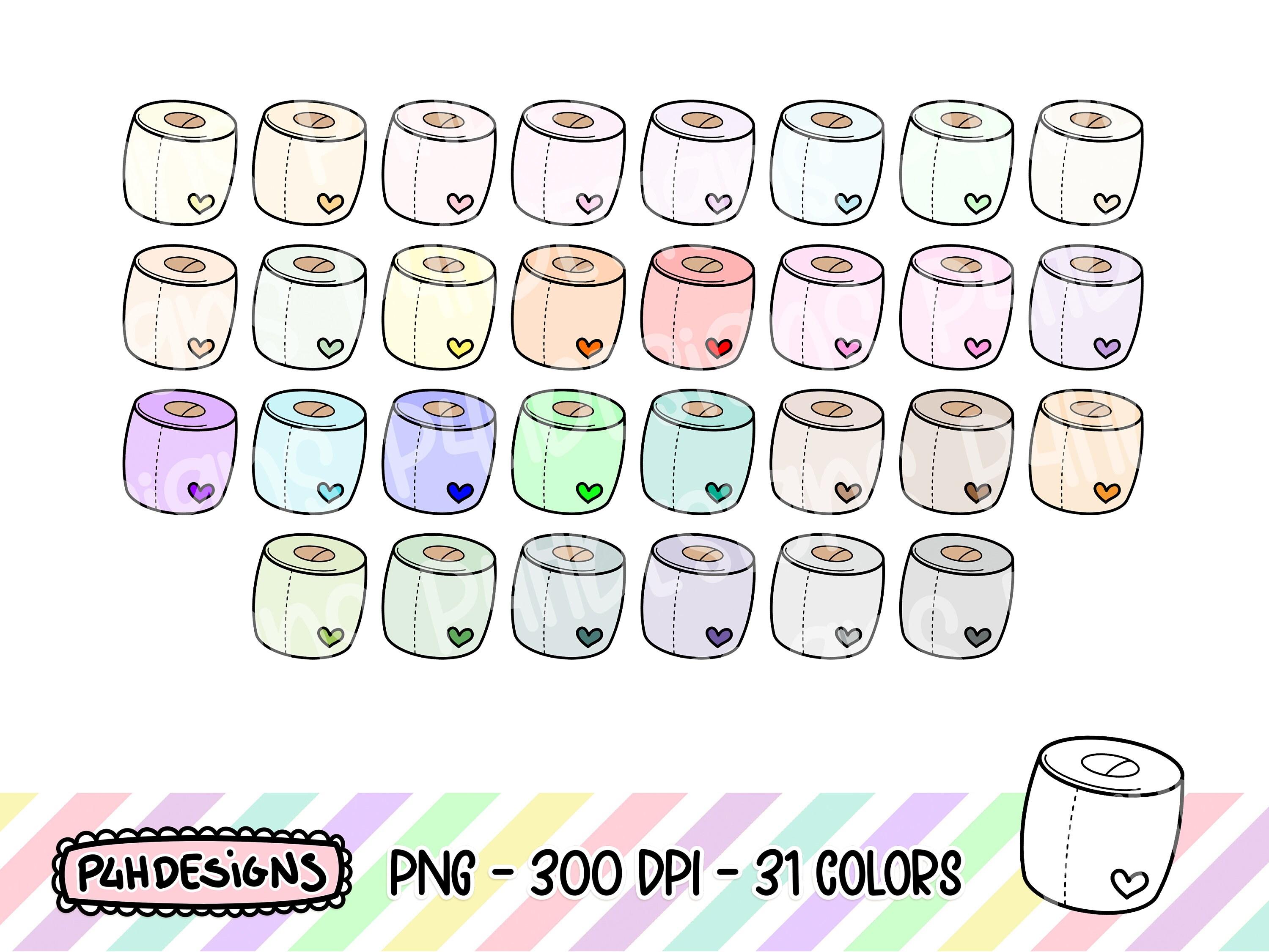 Multicolor Planner Clipart Doodle Clipart Commercial Use Planner Icons ...