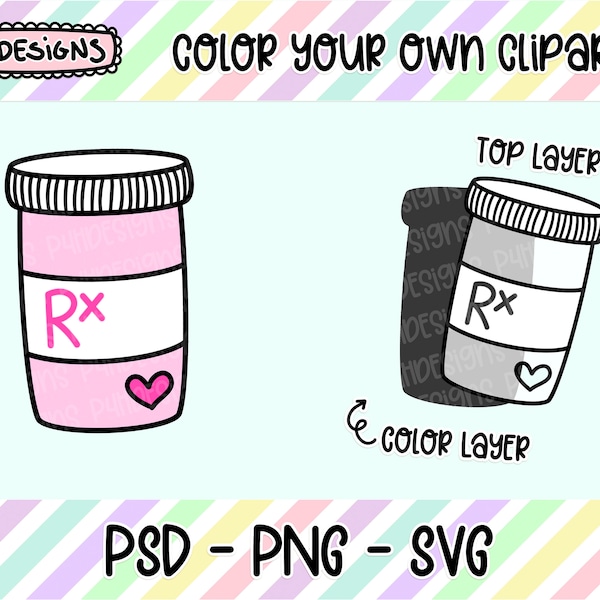 Prescription Bottle Clip Art - Etsy