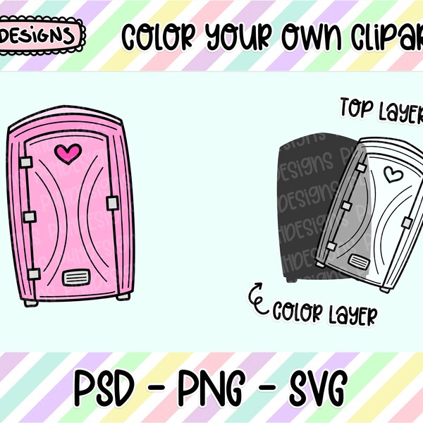 Porta Potty Clipart - Etsy