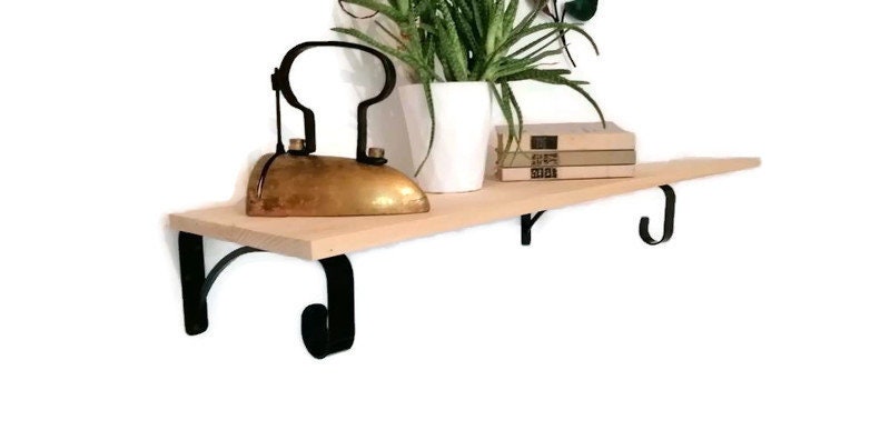 Shelf Support Bracket With Rod Holder Design, Wall Shelf Holder - Etsy