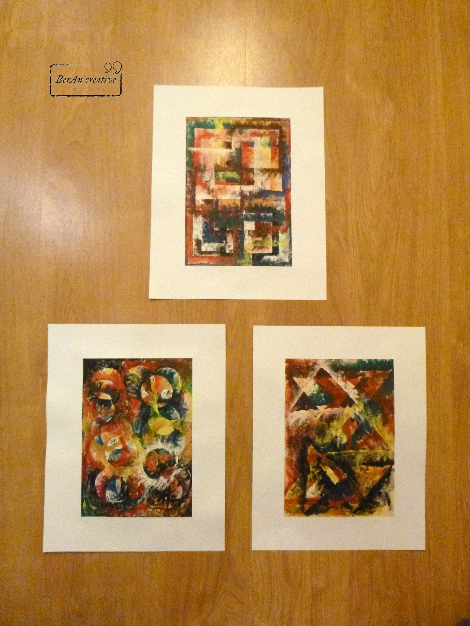 Colorful and Dynamic Painting for the Office Acrylic Painting on Paper ...