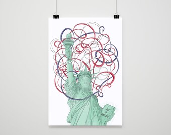 Statue of Liberty V2 Poster - Etsy