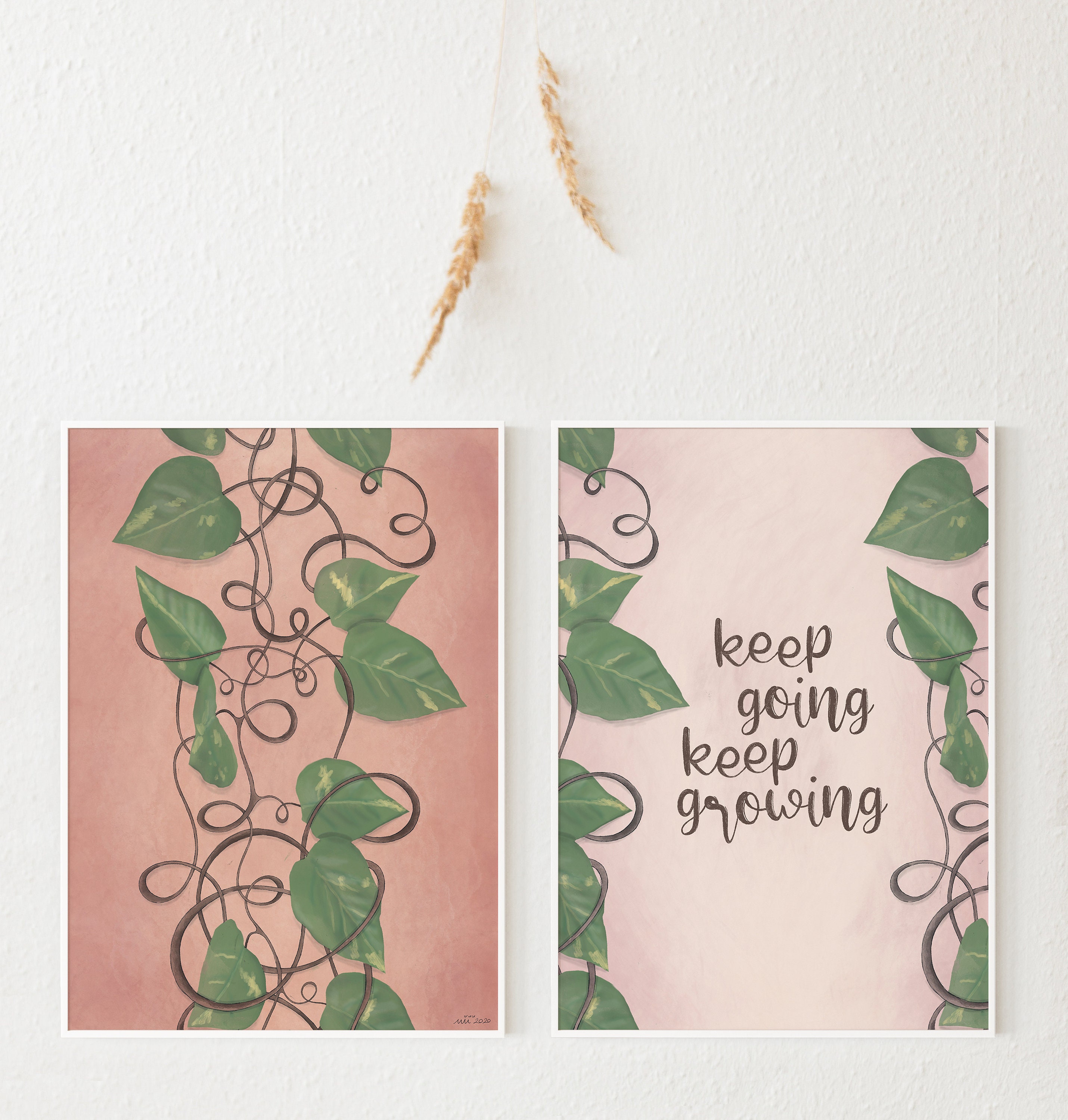 Botanical Print Set // Ivy Plant Poster Greenery Decor - Etsy