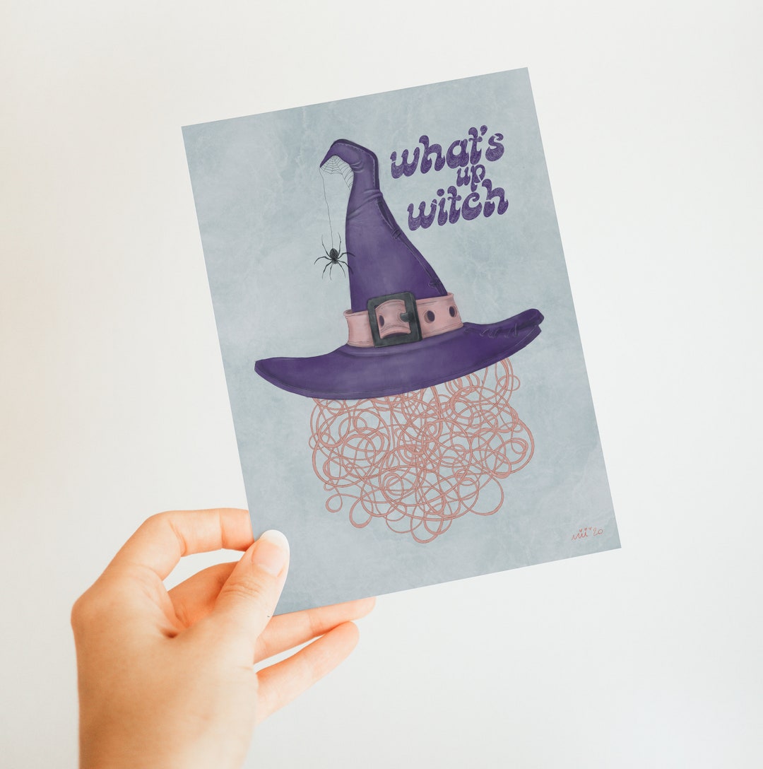 Witch Greeting Card // Printable Card Thinking of You Card Funny ...