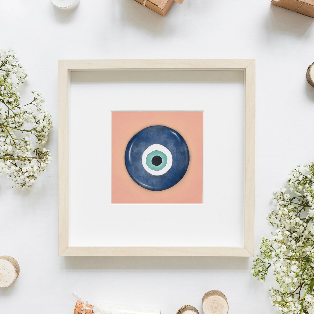 Evil Eye Wall Art – Nazar Protection Symbol, Spiritual Decor (digital ...