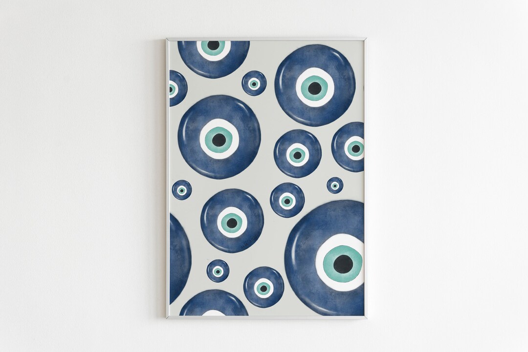 Evil Eye Wall Print // Nazar Wall Art - Spiritual Decor - Printable ...