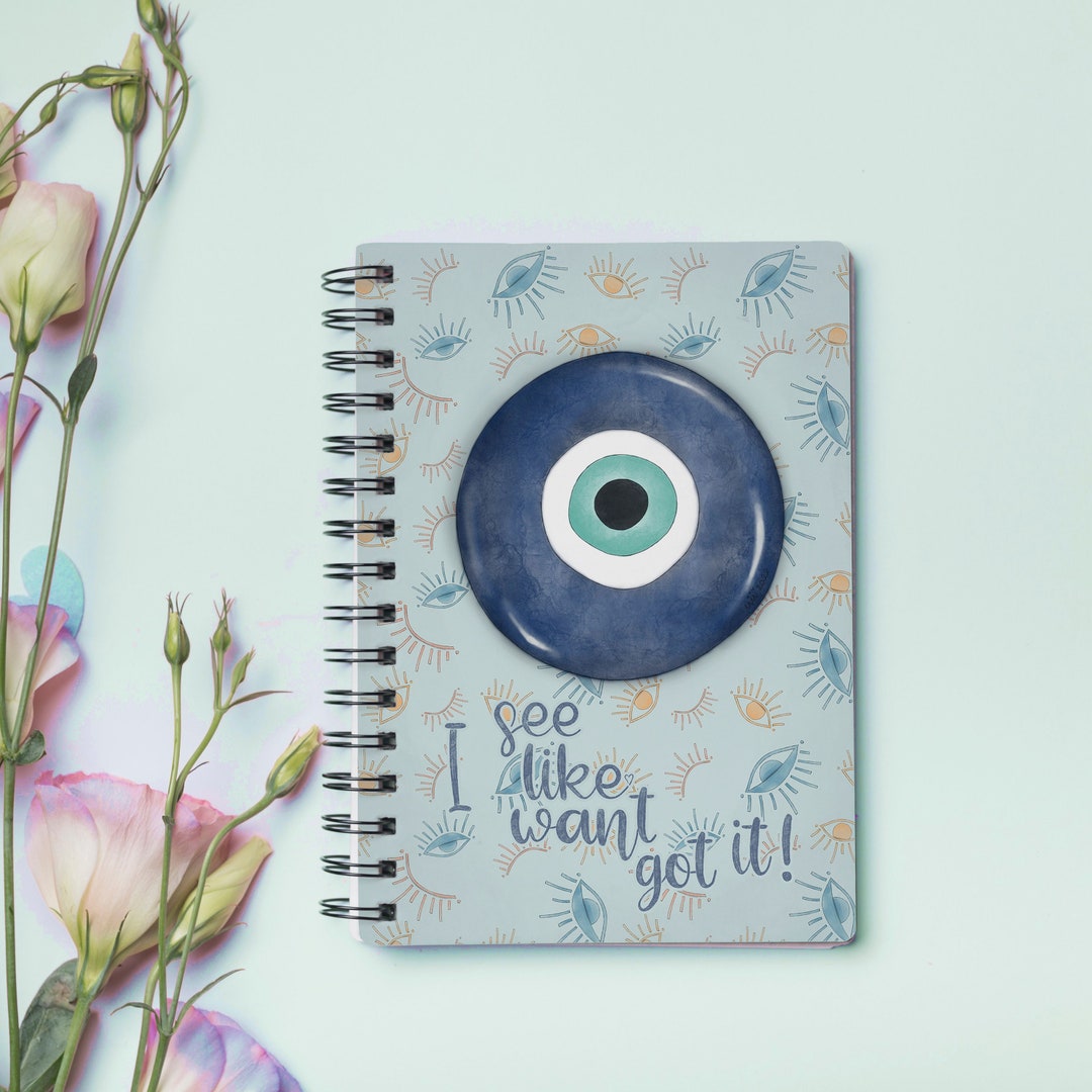 Evil Eye Notebook // Spiral Notebook - Soft Cover Journal - I Want It I ...