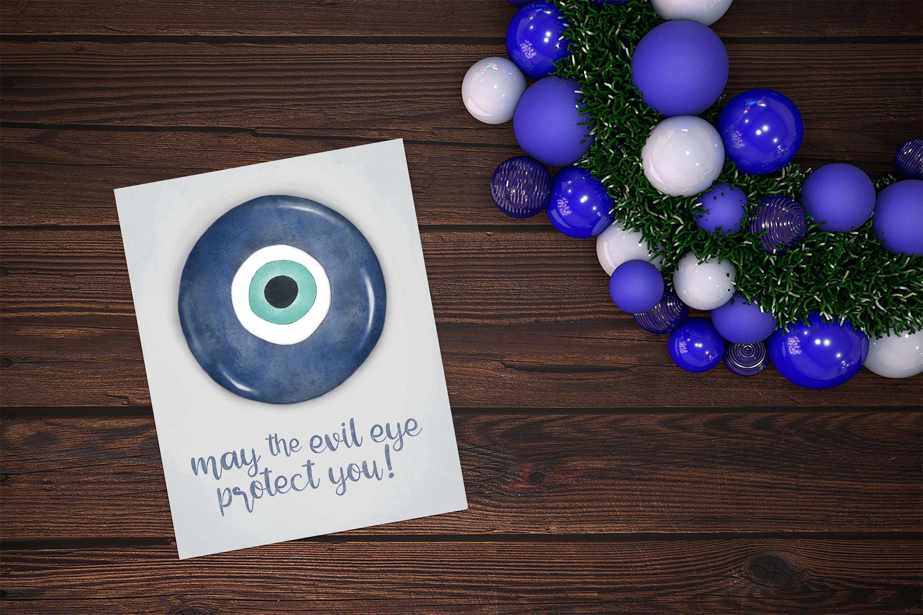 May the Evil Eye Protect You // Printable Card Nazar Greeting Card ...