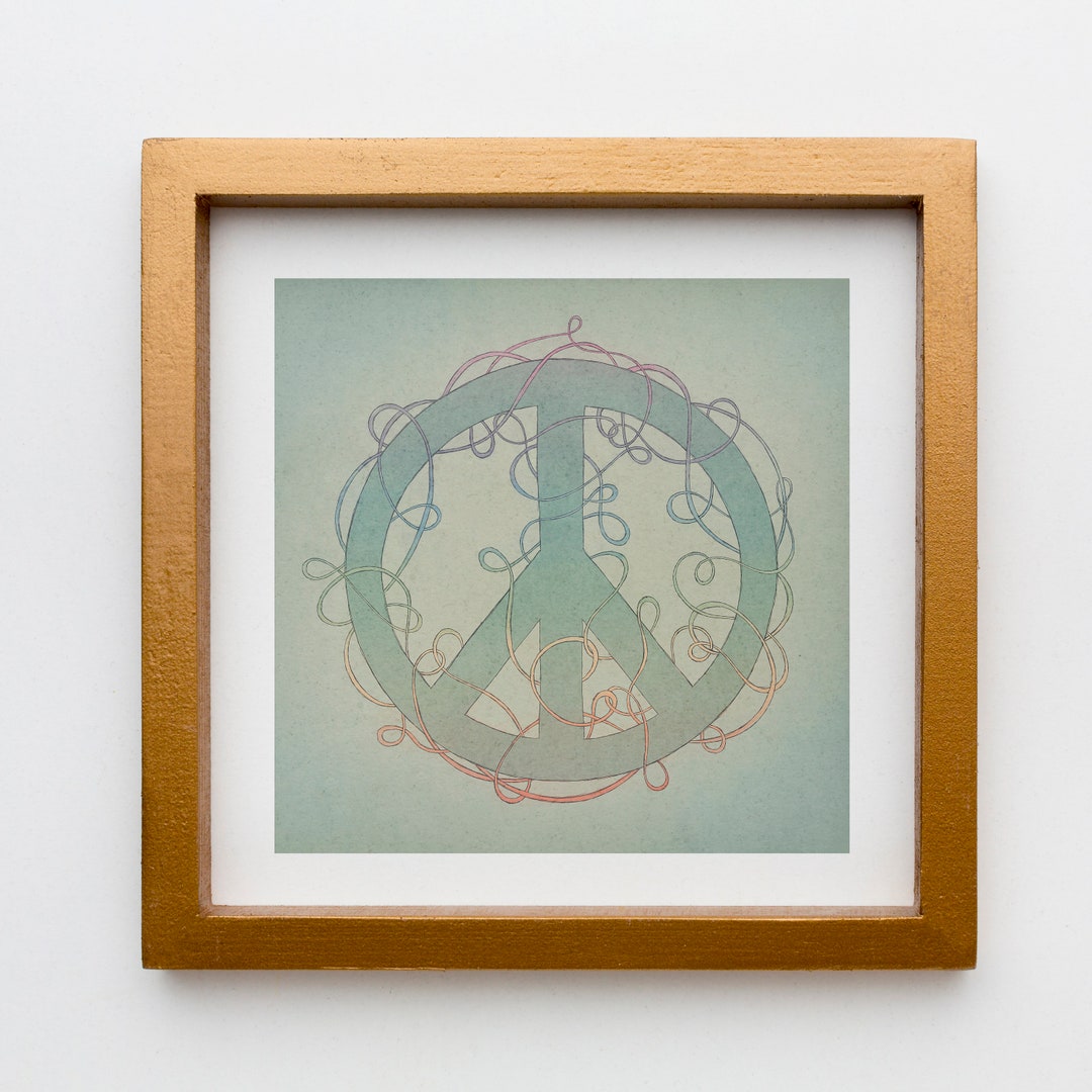 Peace Sign Print // Printable Wall Art - Peace Symbol Downloadable ...