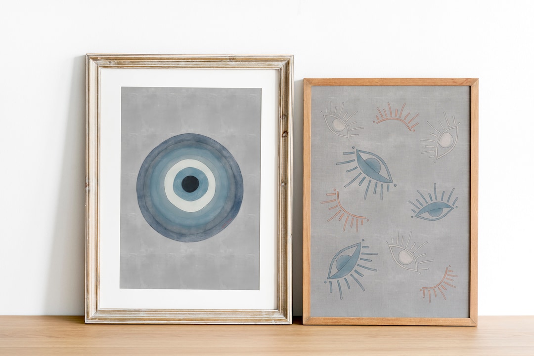 Evil Eye Print Set of Two // Downloadable Prints - Retro Wall Art ...