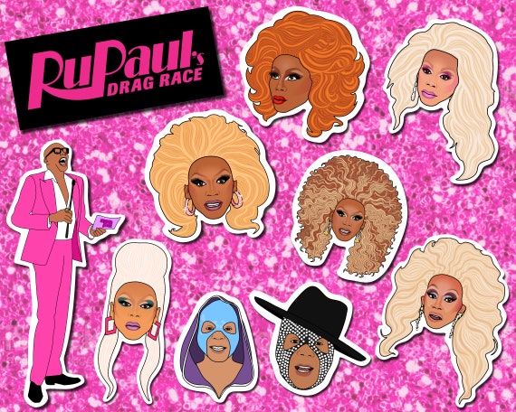 Rupaul Drag Queen Sticker Set 10 Stickers Drag Race | Etsy