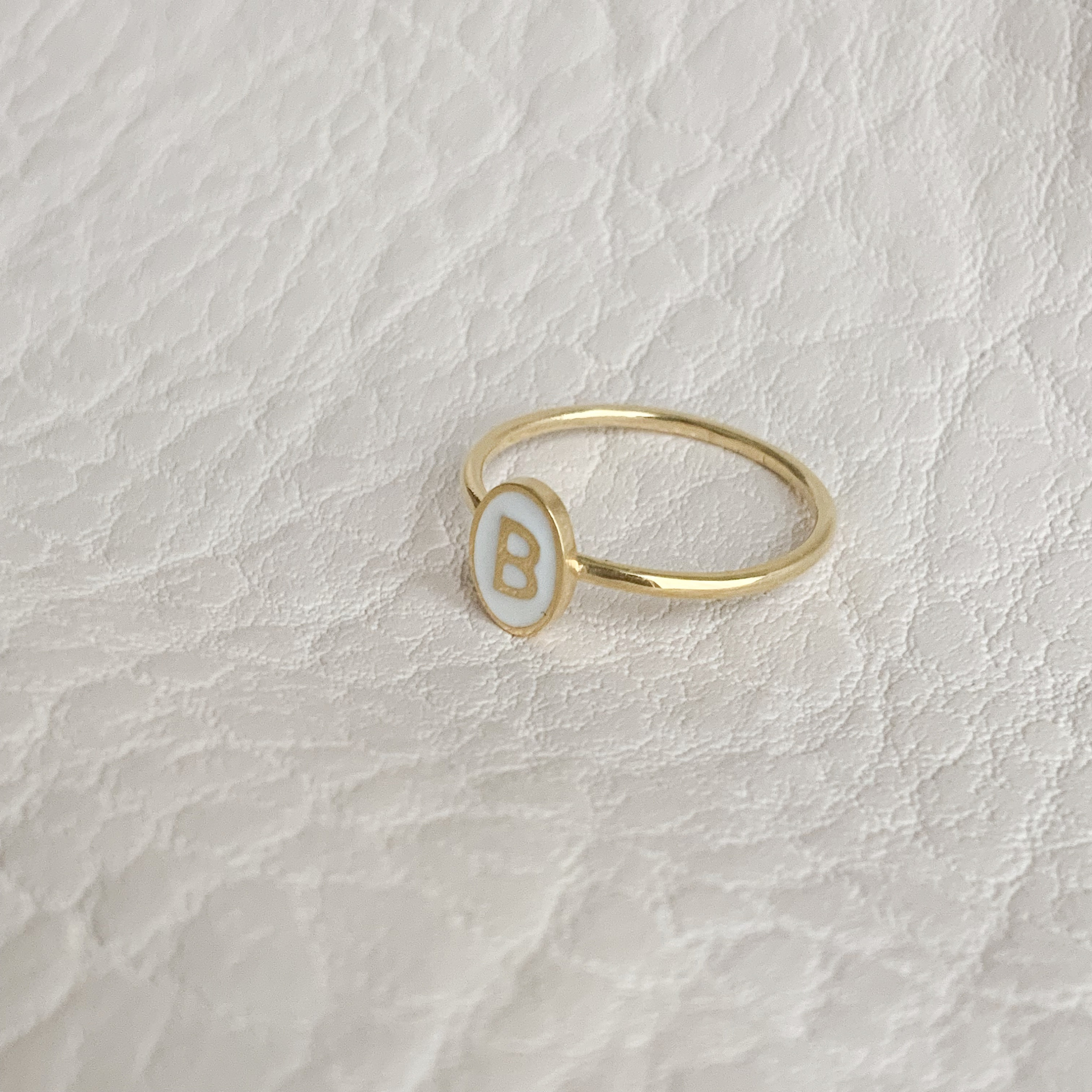 14k Solid Gold Initial Ring / Rings for Women / Personalized | Etsy