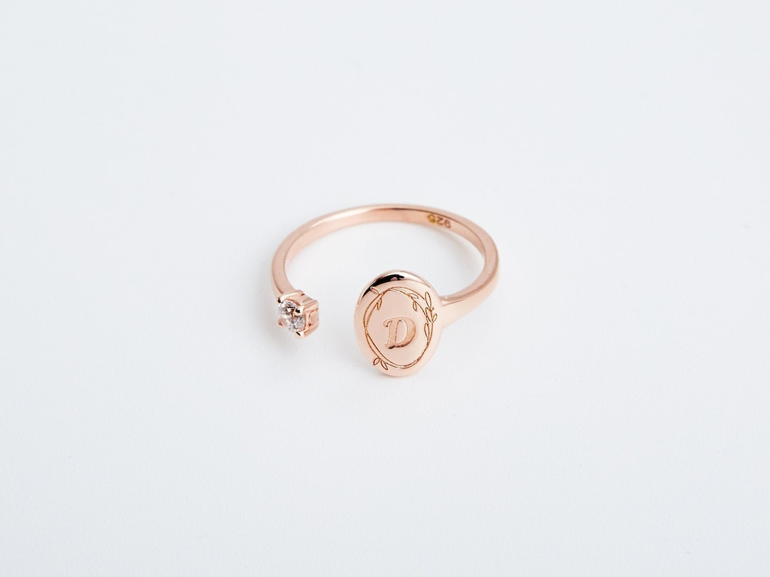 Personalized Initial Ring - Birthstone Ring - Personalized Handmade ...