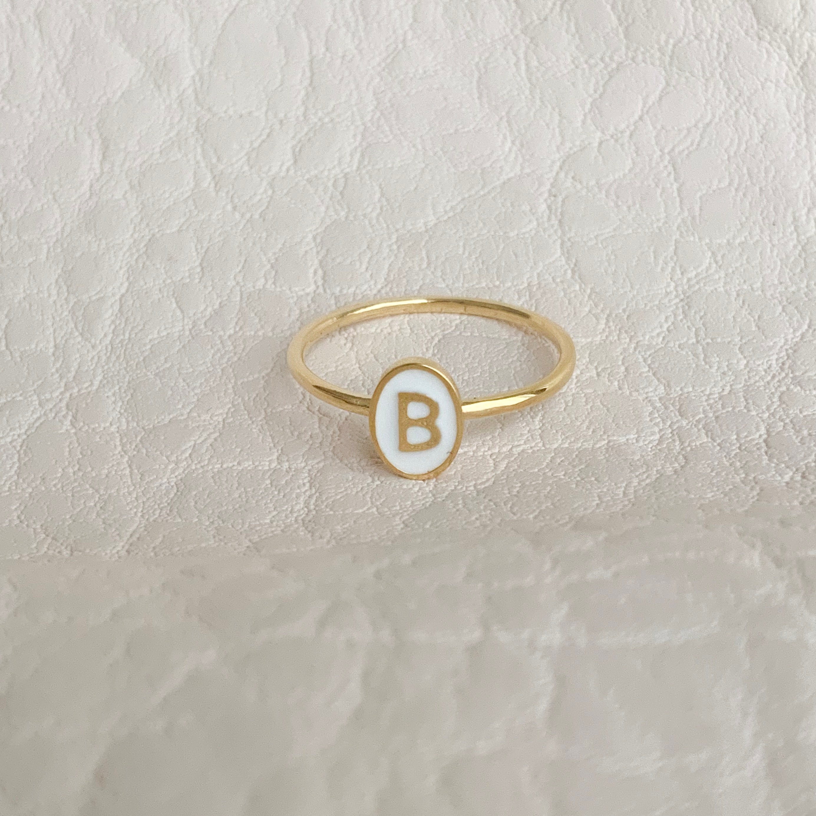 14k Solid Gold Initial Ring / Rings for Women / Personalized | Etsy