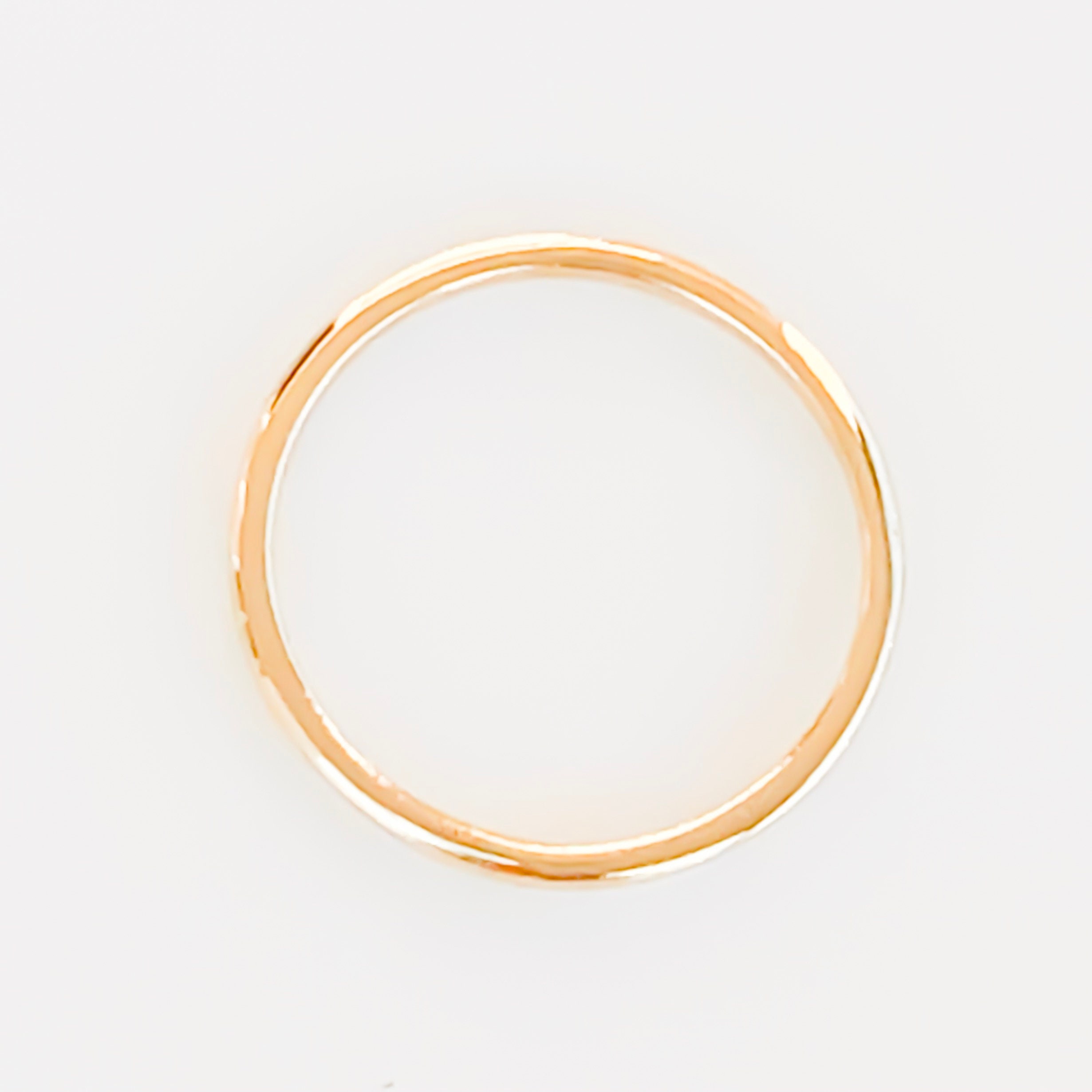 14K Solid Gold Round Wedding Band / Wedding Ring / Dainty | Etsy