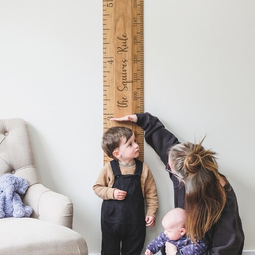 Wooden Height Chart Ruler Walnut Finish Personalised Free - Etsy