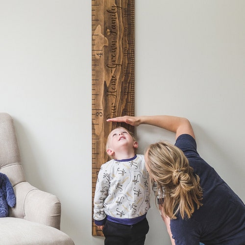 Personalized Wooden Height Chart Ruler - Etsy