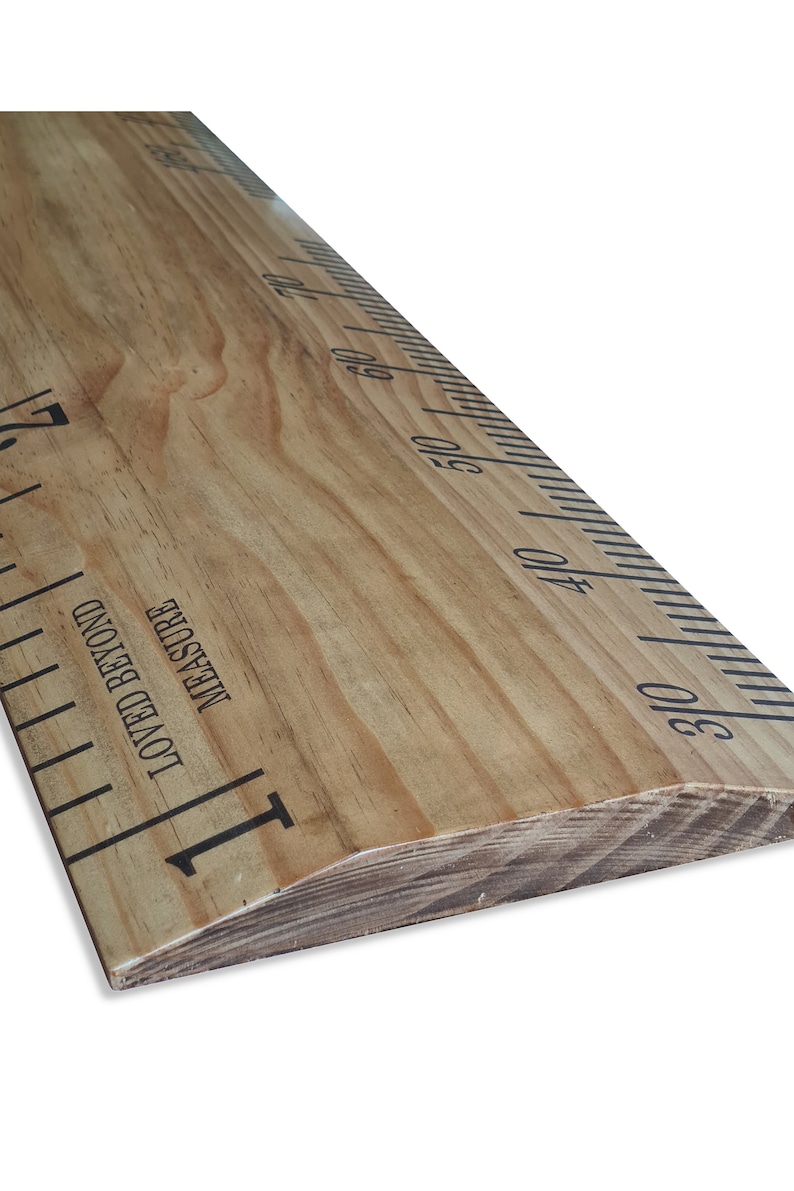 Wooden Height Chart Ruler Walnut Finish - Personalised - Free UK ...