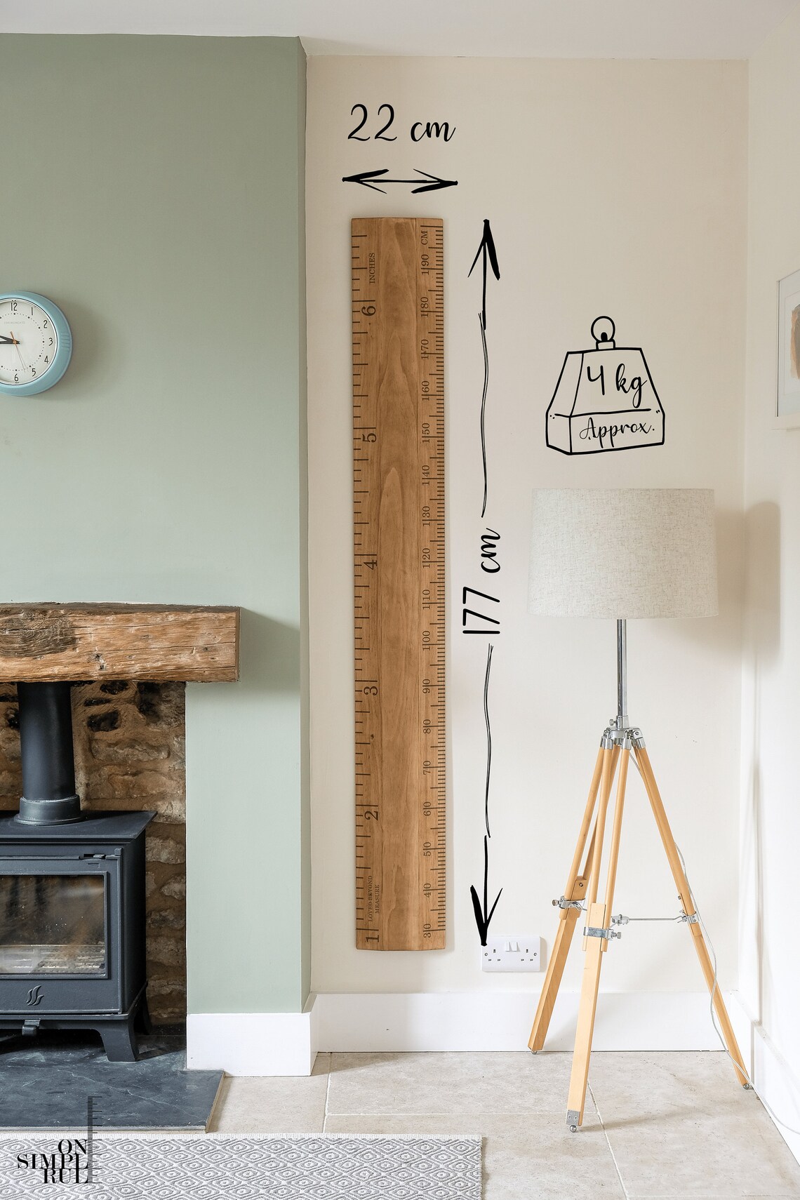 Wooden Height Chart Ruler Walnut Finish Personalised Free - Etsy UK
