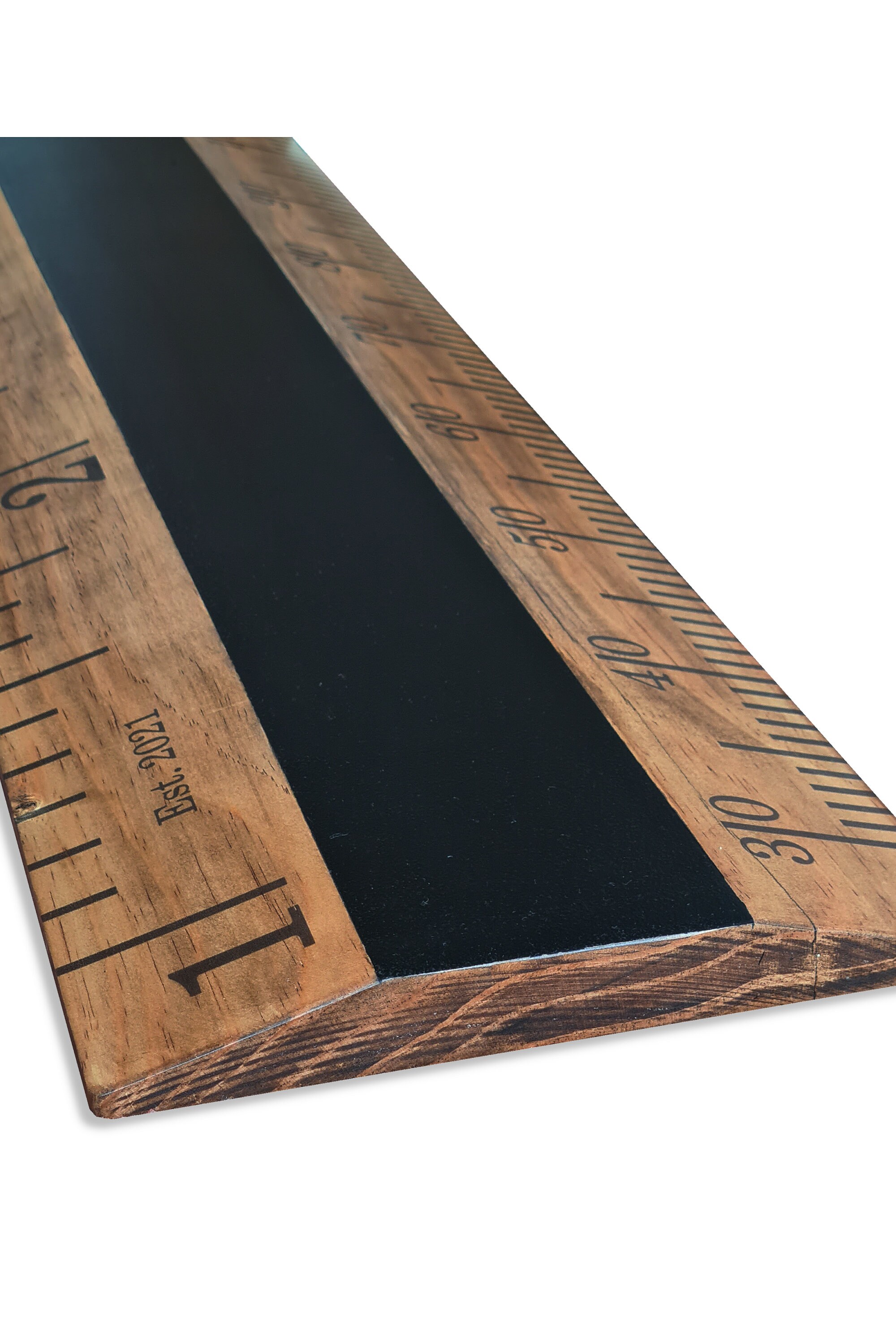 Wooden Chalkboard Height Chart Ruler Oak Finish - Personalised - Free ...