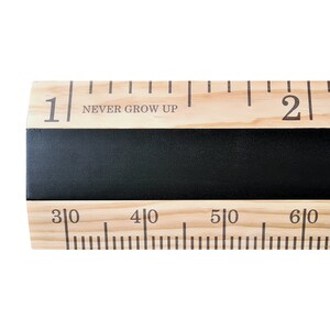 Wooden Chalkboard Height Chart Ruler Natural Finish Personalised Free ...