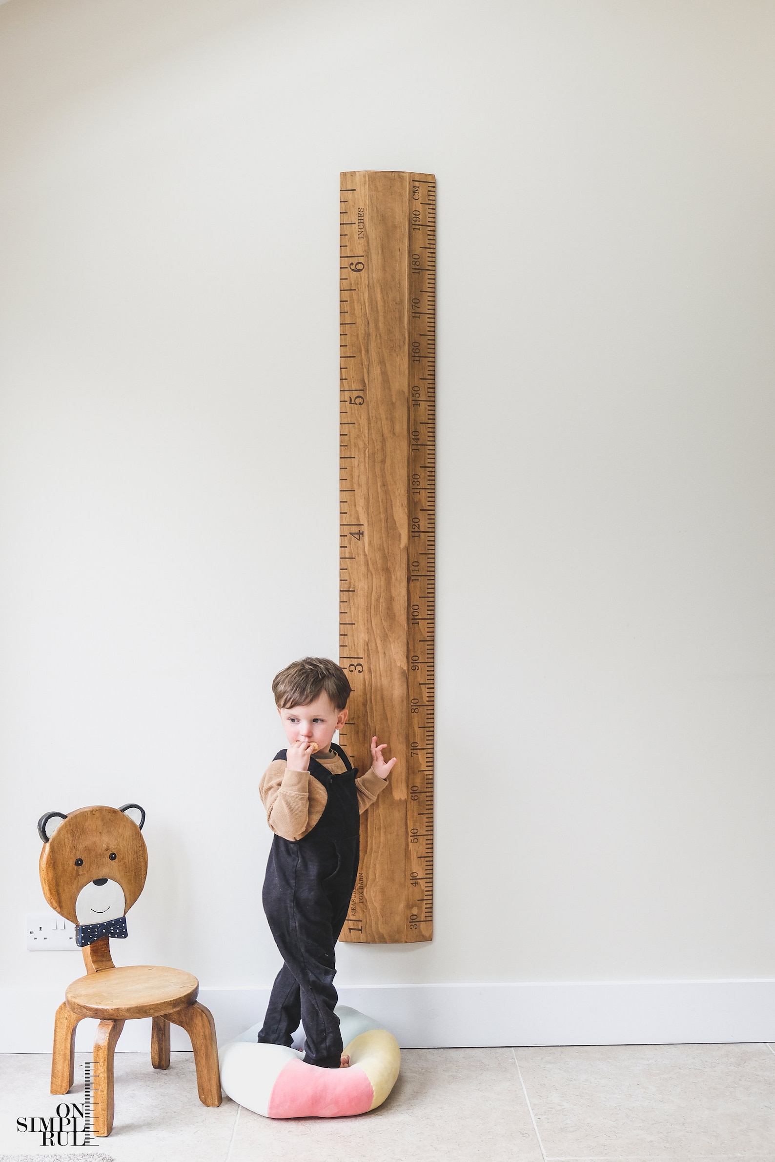 Wooden Height Chart Ruler Oak Finish Personalised Free UK | Etsy