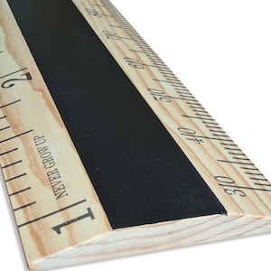 Wooden Chalkboard Height Chart Ruler Natural Finish - Personalised ...