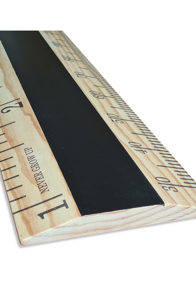 Wooden Chalkboard Height Chart Ruler Natural Finish - Personalised ...