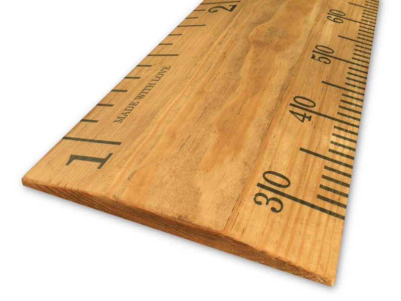 Wooden Height Chart Ruler Walnut finish Personalised Free | Etsy