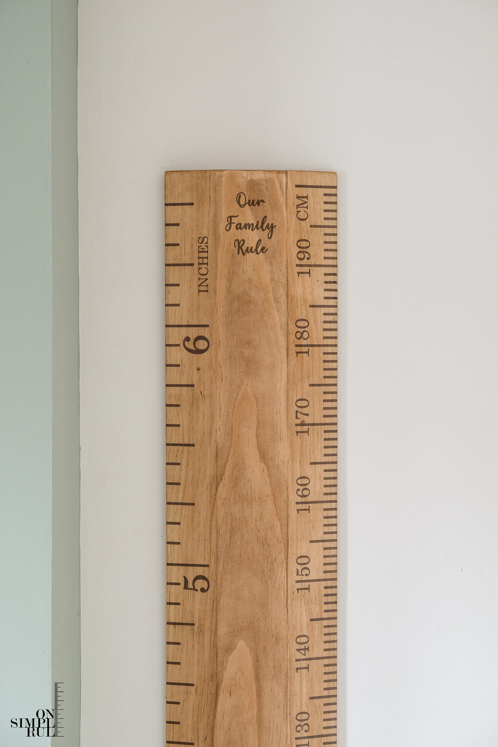 Wooden Height Chart Ruler Walnut Finish - Personalised - Free UK ...