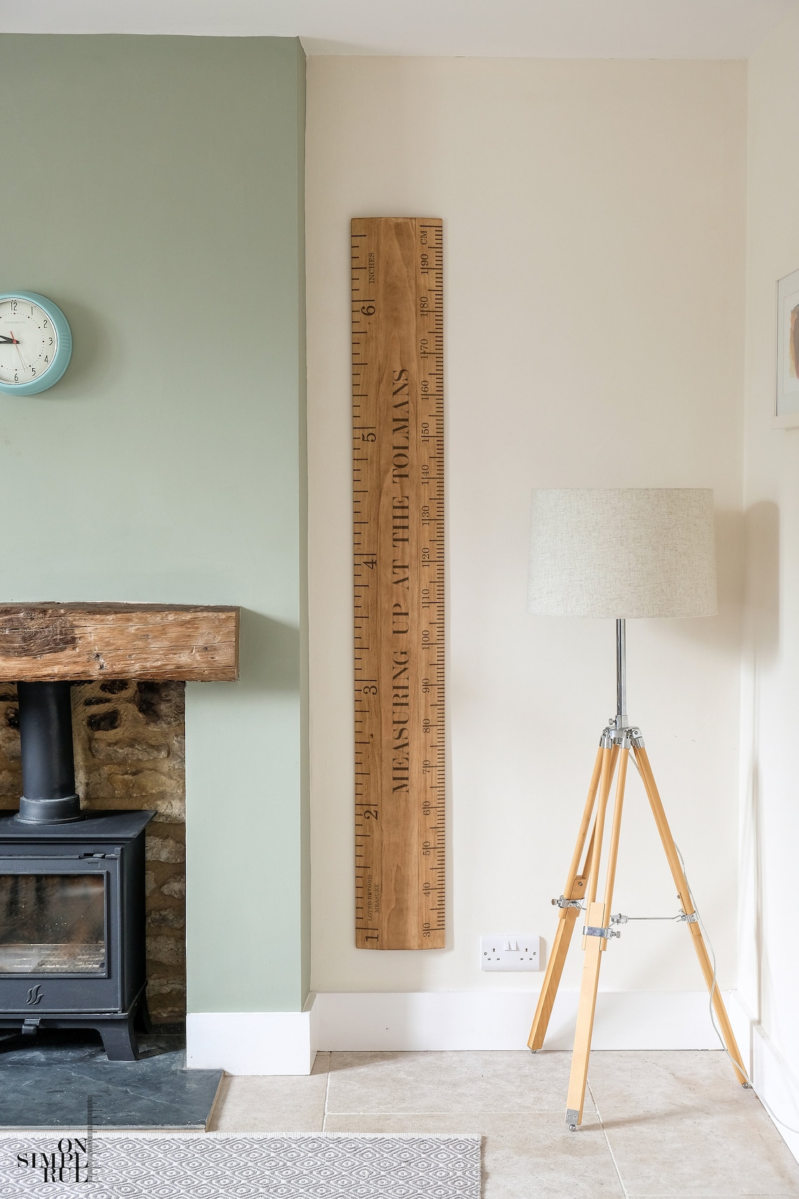 Wooden Height Chart Ruler Walnut Finish Personalised Free | Etsy UK