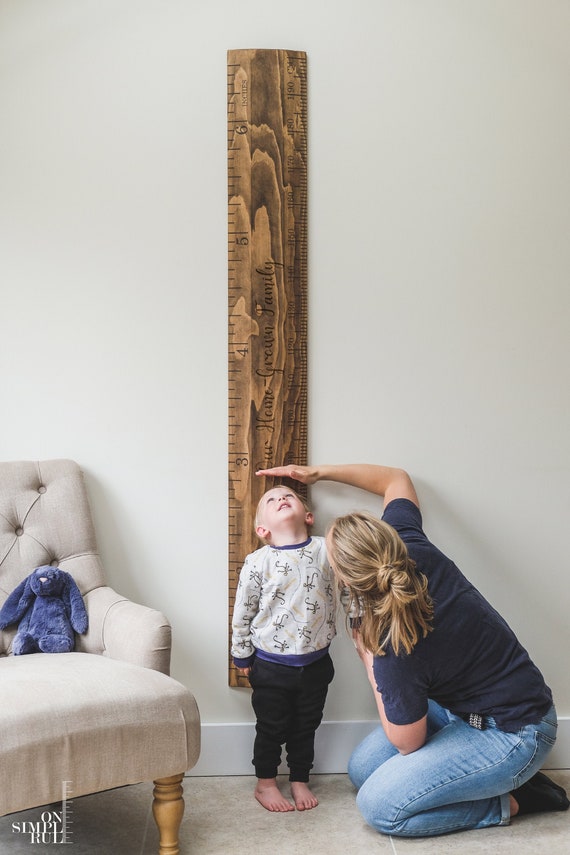 Wooden Height Chart Ruler Tudor Finish Personalised Free | Etsy