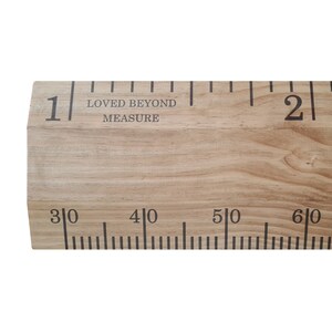 Wooden Height Chart Ruler Walnut Finish - Personalised - Free UK ...