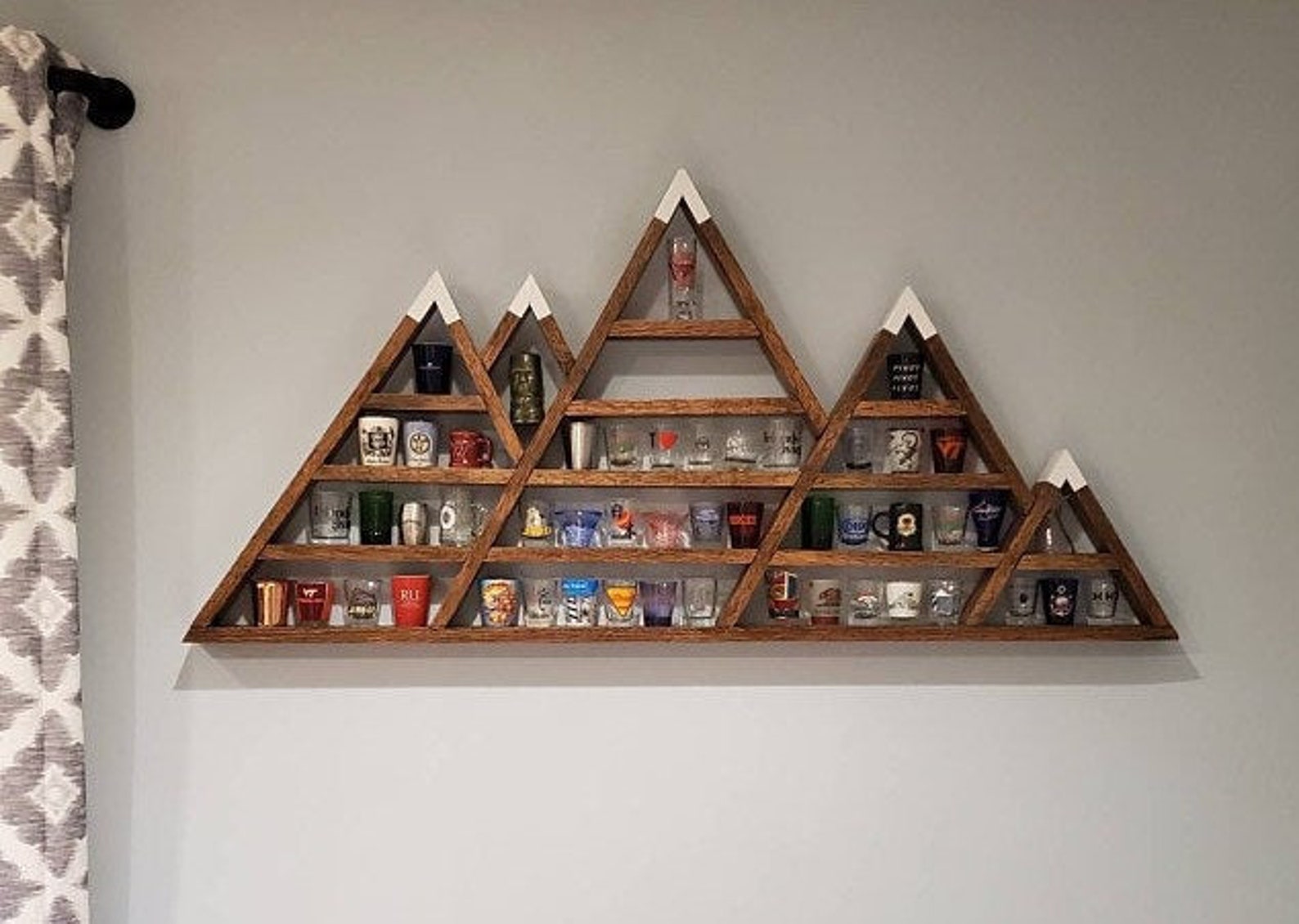 Large Custom Mountain Shelf Custom Shot Glass Display | Etsy